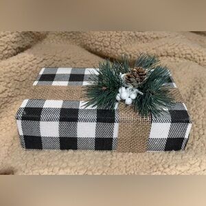 Holiday | Nwtfarmhouse Wooden Buffalo Plaid Package | Poshmark